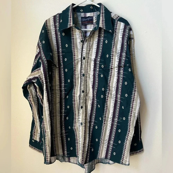 Wrangler | Shirts | Vintage Wrangler Mens Long Sleeve Button Up | Poshmark
